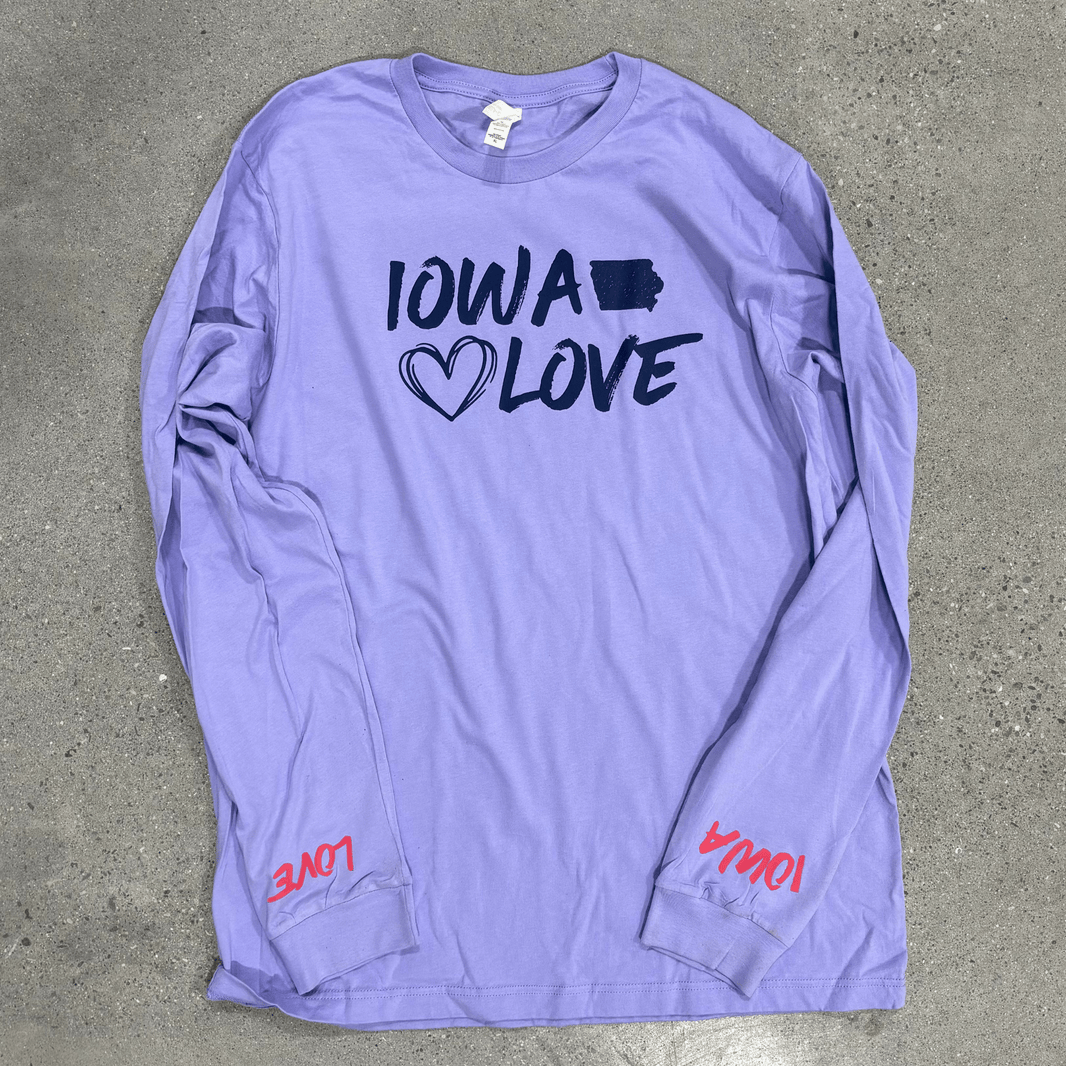 "Iowa love" - Locally Made & Design T-Shirts, Sweatshirts, and Gifts