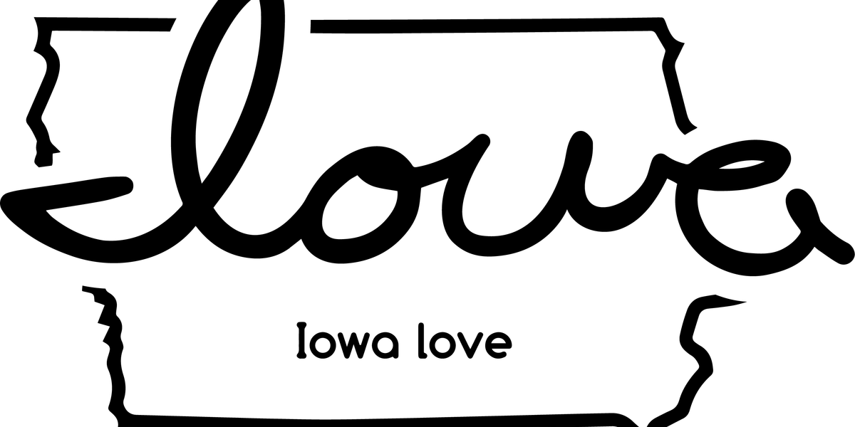 "Iowa love" - Locally Made & Design T-Shirts, Sweatshirts, and Gifts